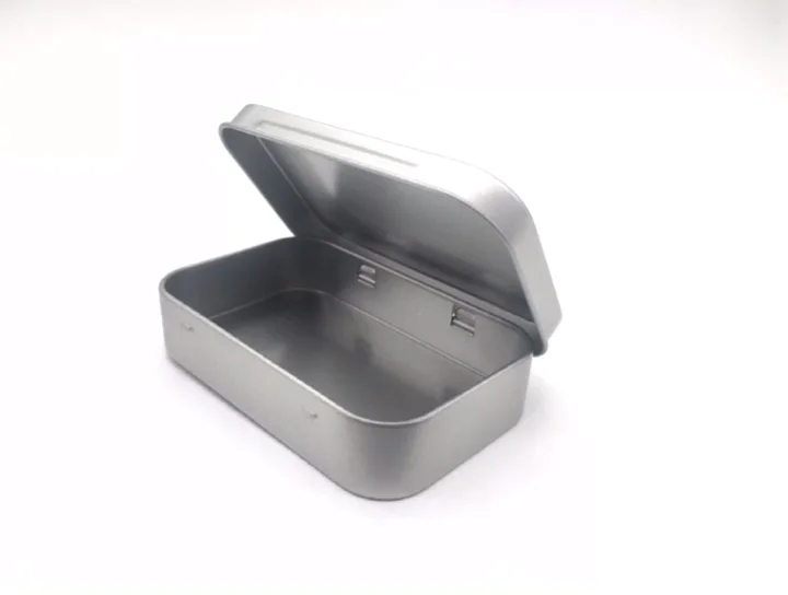 2023 Factory Oem Empty Metal Hinged Rectangle Small Mint Mini Tin Box ...