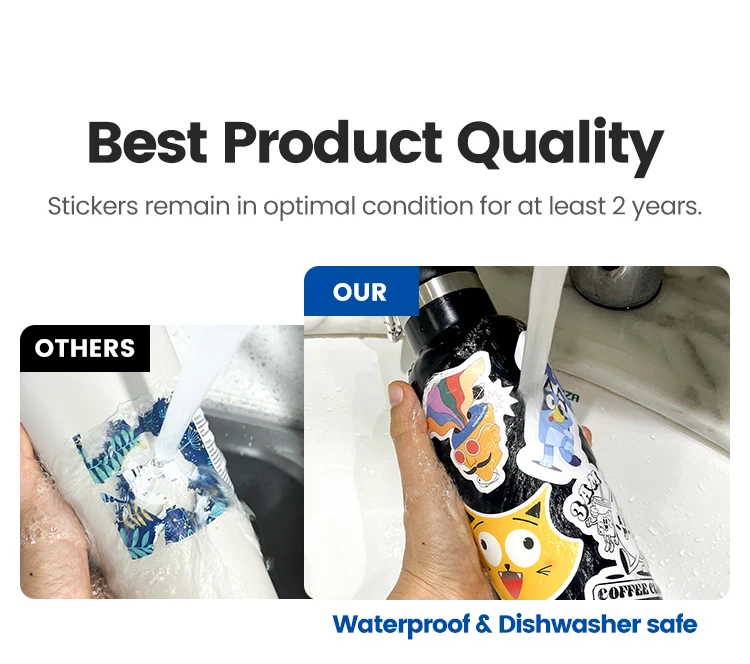 Custom Printing Logo Label Stickers - Waterproof & Shiny