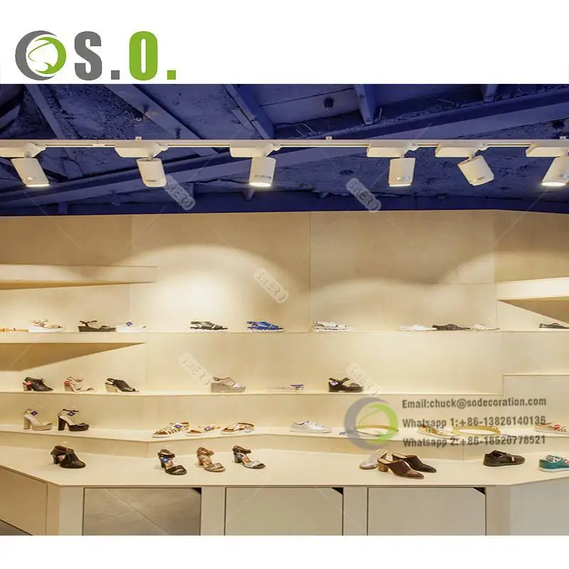 Custom Retail Ladies Shoe Store Display Rack Shoes Display Shelf ...