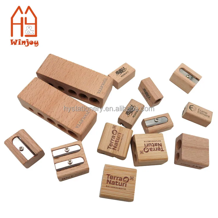 Custom Single Double 5 Holes Wooden Sharpener,Pencil Sharpeners ...