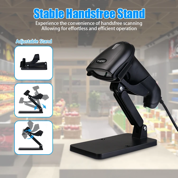YHDAA USB Wired Handheld 2D Barcode Reader Scanner with Adjustable ...