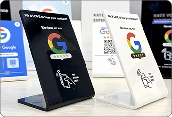 PVC NFC Stand Tap Cards Sticker Ntag 213/215/216 Google Review Card