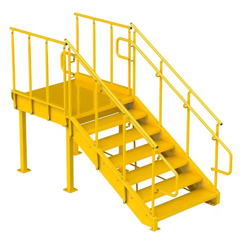 FRP platform ladder with handrail Frp Guardrail Frp Fencing And Railing ...