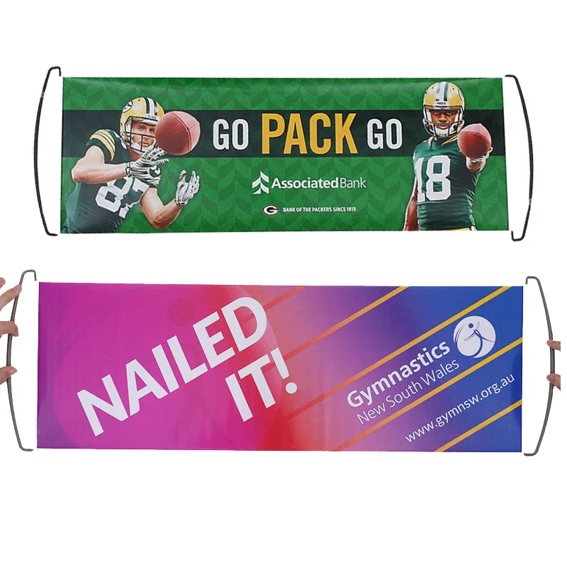 Promotional Flags Banner With Logo Custom Print Reusable High Quality ...