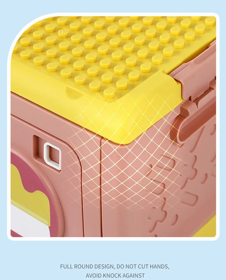 Cute Cartoon Plastic Storage Box With Lid Toy Storage Box Little Kids ...