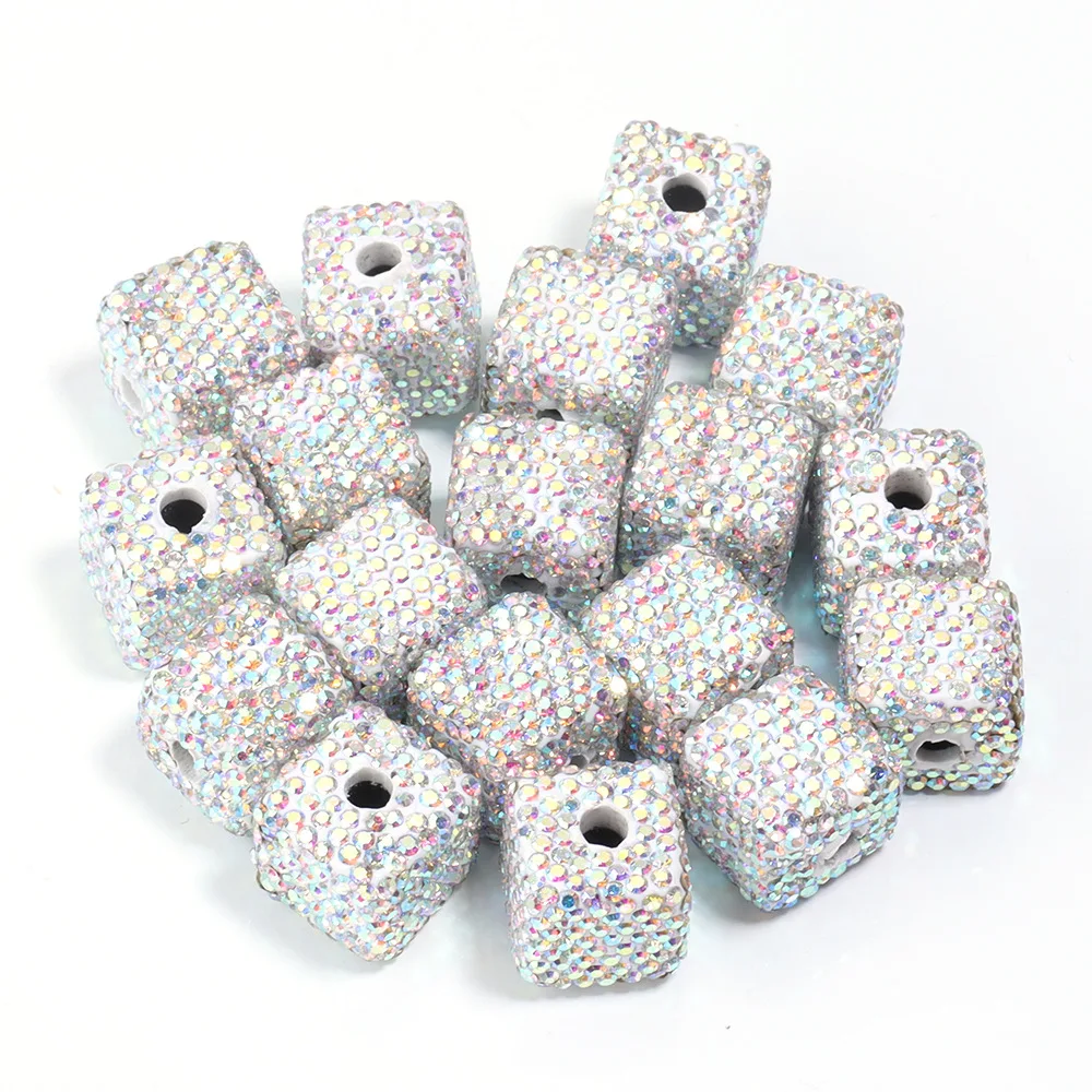 JC 5 Pieces/bag Shiny Clay and Rhinestone Beads for Bracelets and Hair ...