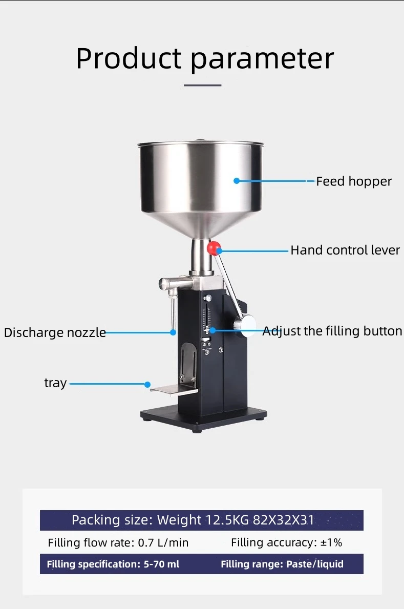 A03 Manual Filling Machine for Cream Cosmetic Lotion Hand Filling ...