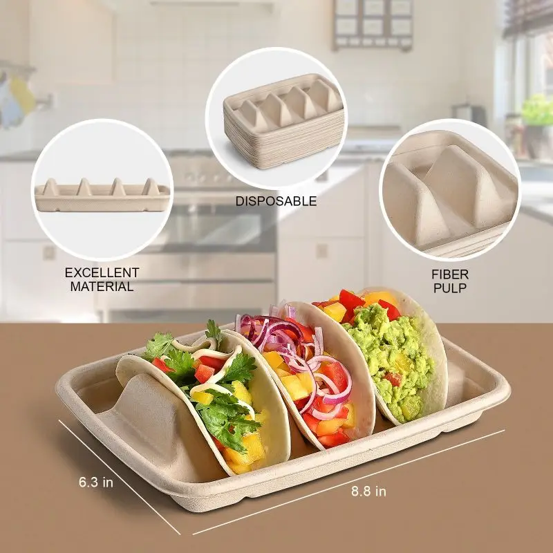 Eco-friendly Taco Packaging - Customizable & Biodegradable