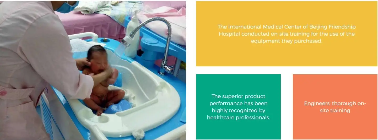 Hospital Furniture Integrated Heating Protocol Neonatal Bathing Cart ...