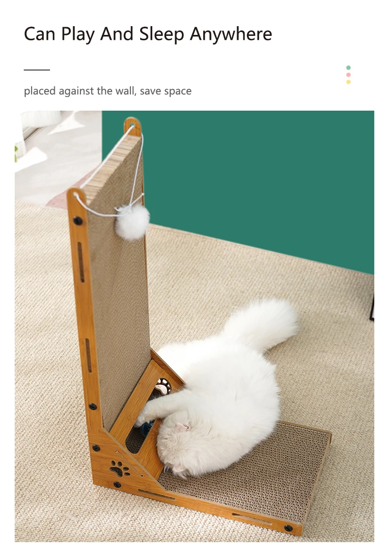 L-shaped Cat Scratching Board Can Play And Scratch Precision Corrugated ...
