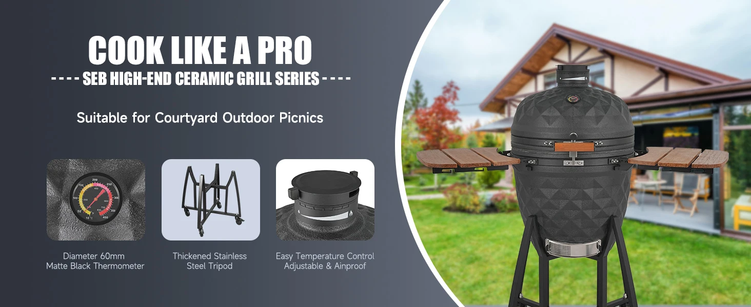 SEB High-End Kamado BBQ Grills - Ultimate Outdoor Cooking