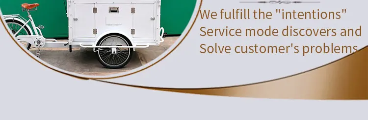 O-NOBLE Coffee Bike - Fast Food Bicycle with Vending Cart