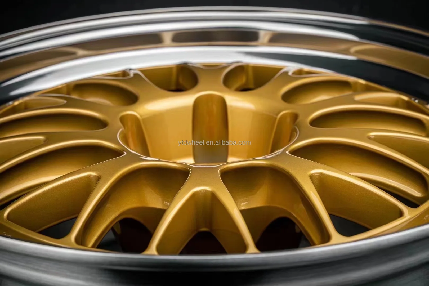 Custom Light Weight 2 Piece Gold Replica Bbs Lm Sport Alloy Wheels ...