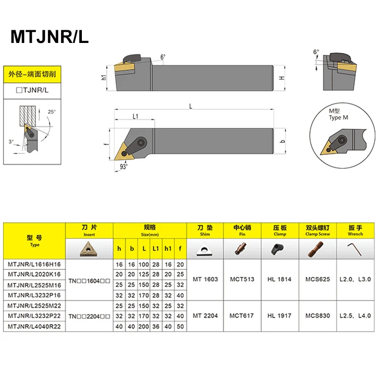 CNC Lathe Insert Machine External Turning Tool Holder