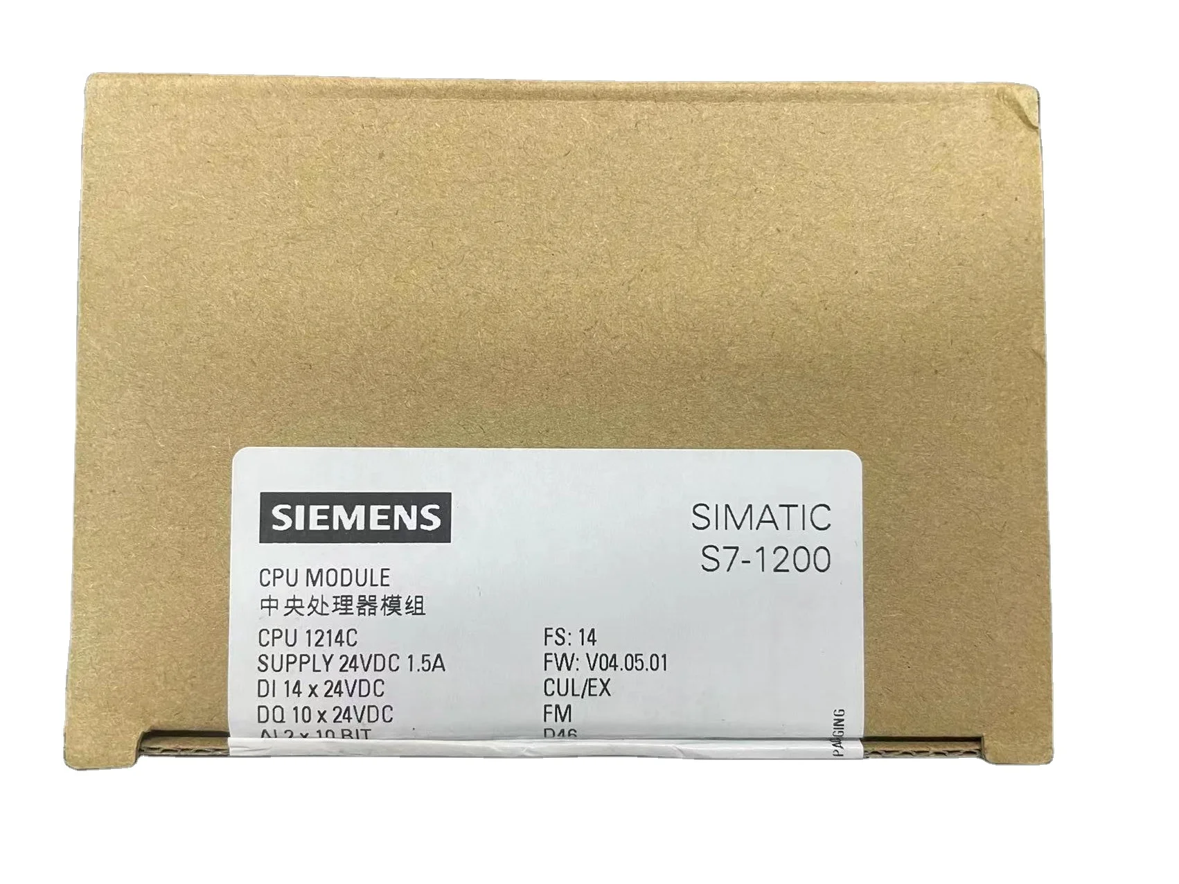 Siemens S7-1200 CPU Module 6ES7214-1AG40-0XB0 - 1 Year Warranty