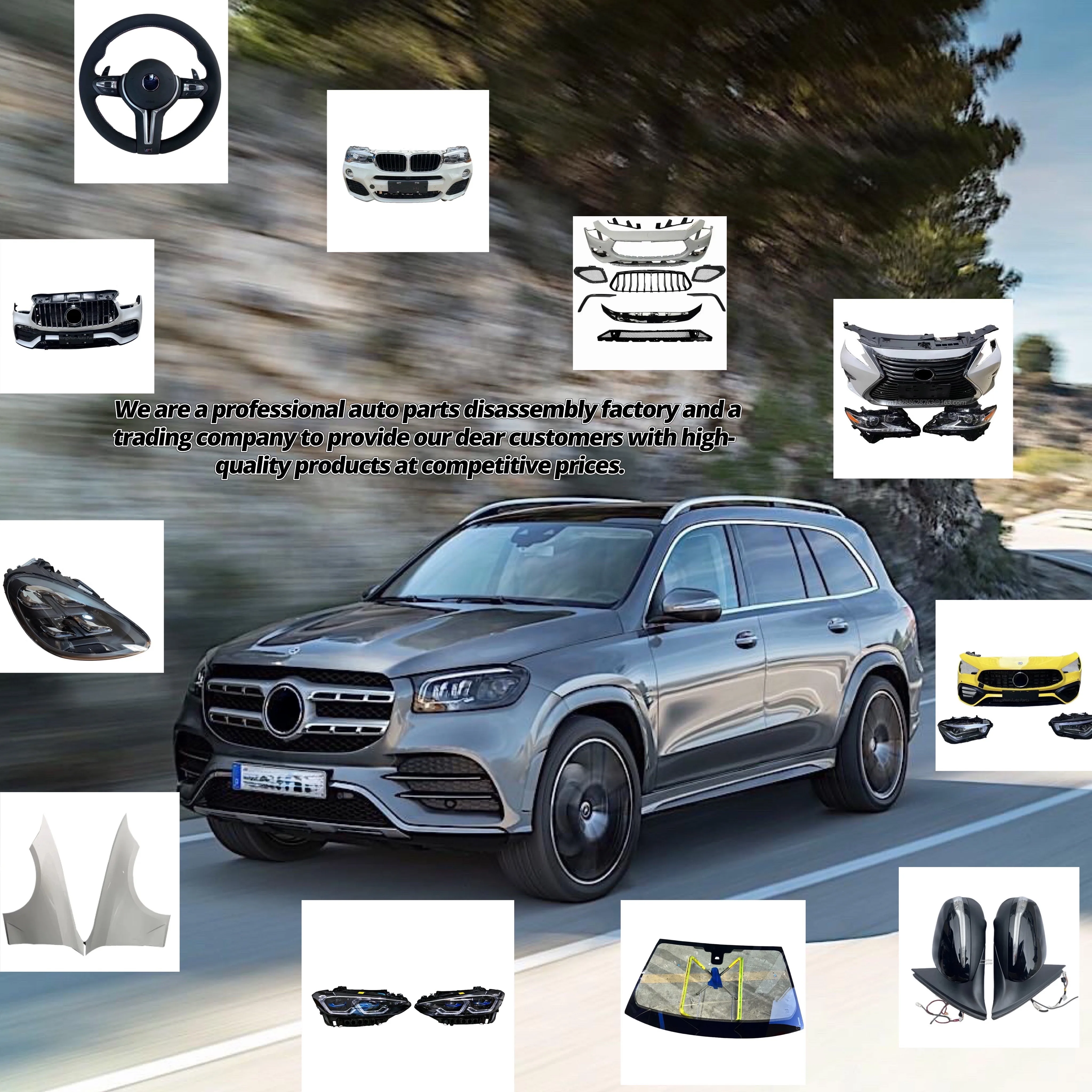 For Benz S Class 223 S400 S450 For Benz Front Car Bumper Plate Auto ...