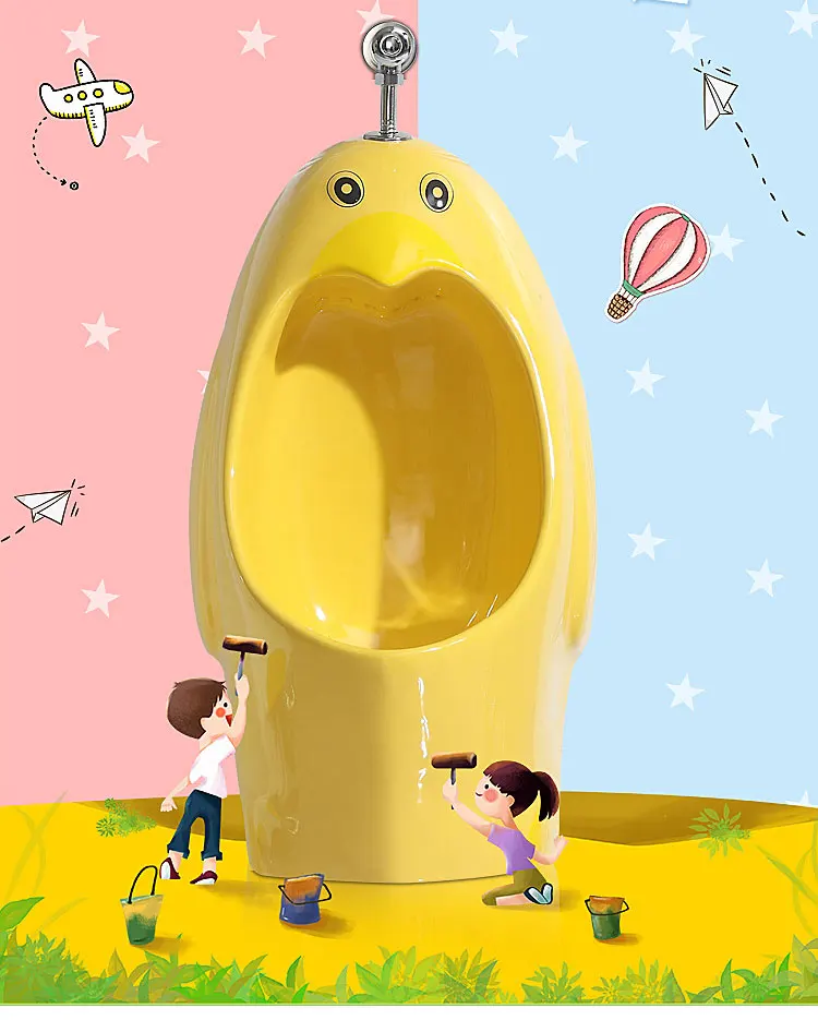 Cartoon Ceramic Coloured Children’s Urinals - Wall Mounted