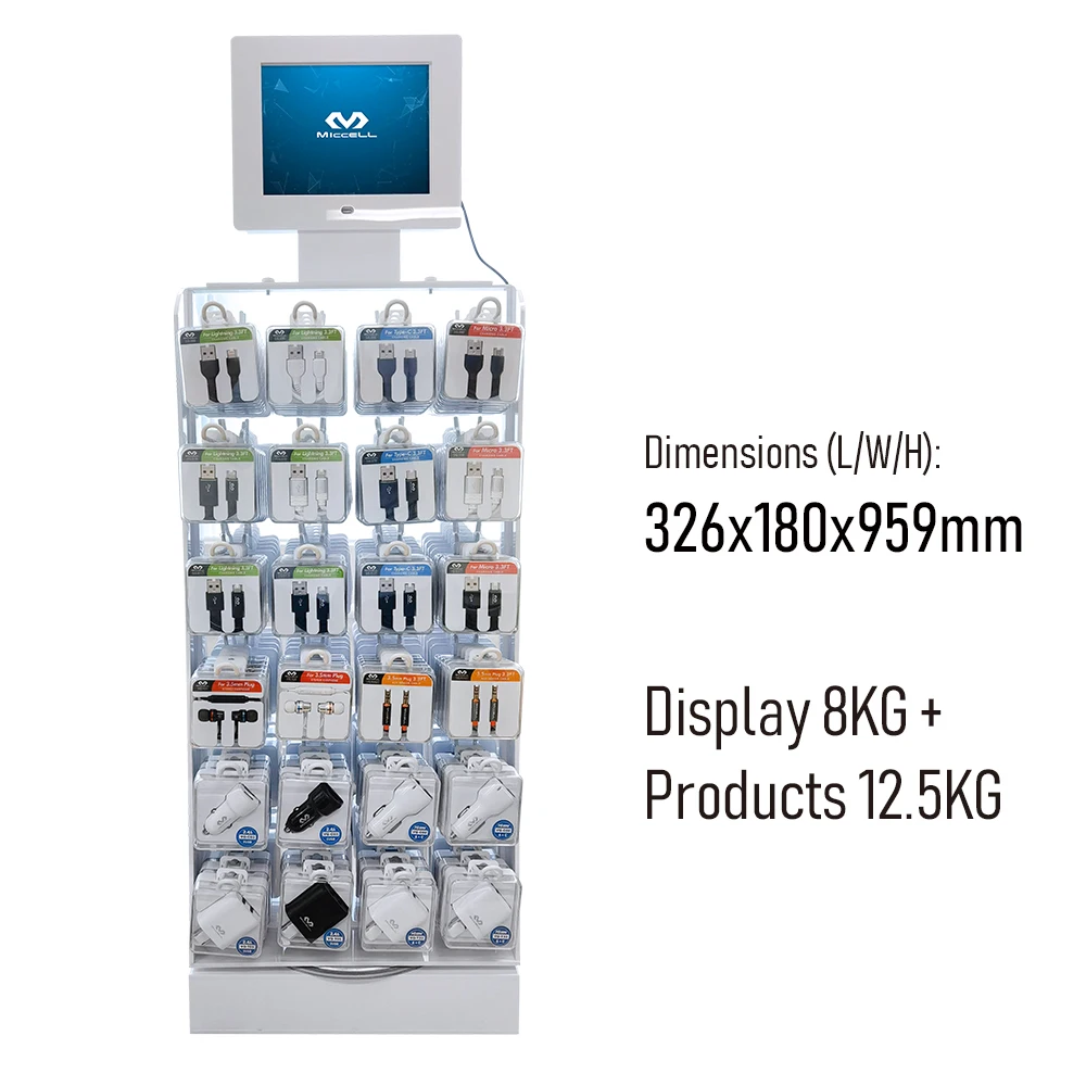Miccell Display Rack For Phone Charger Car Charger Earphone Usb Cable ...