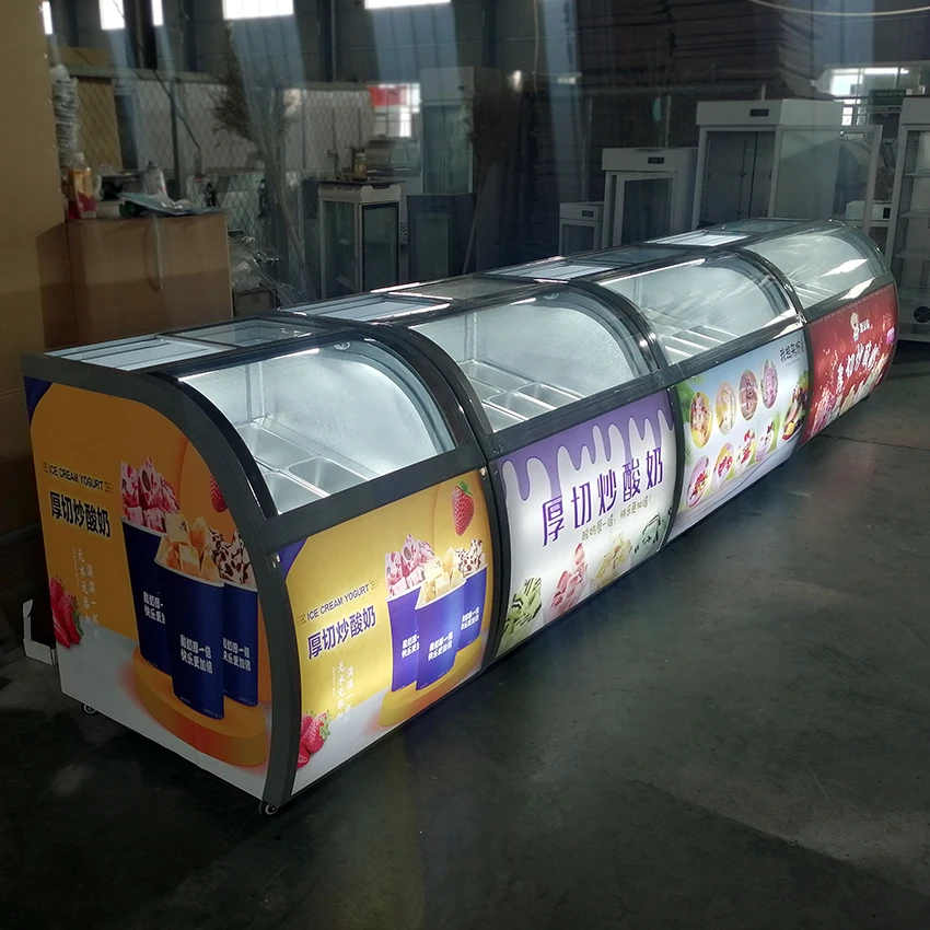 Counter Gelato Barrels & Ice Cream Display Showcase