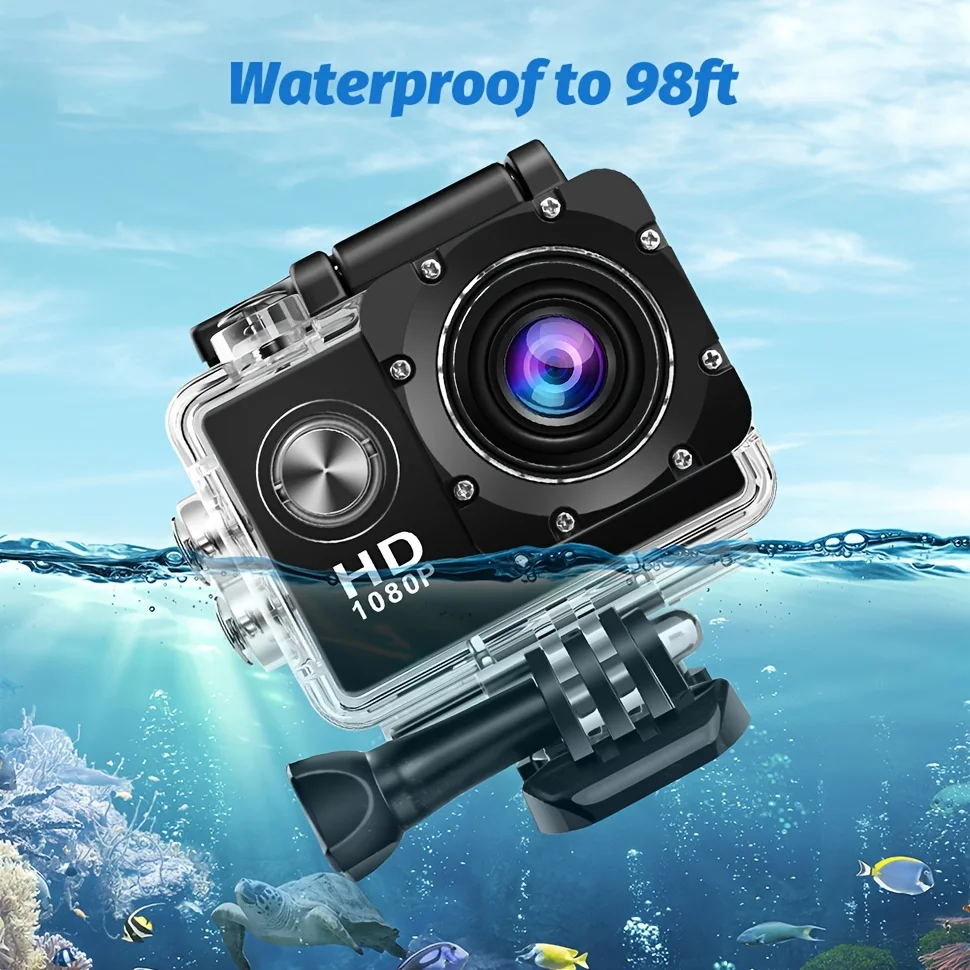 Sports Action Camera Hd 1080p Lcd Screen,12 Million Pixels Action ...