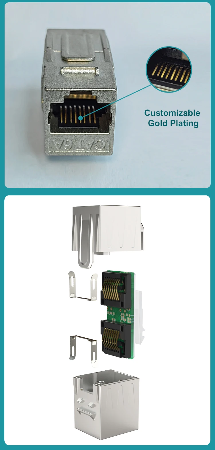 Rj45 Cat6 Cat6a Cat7 Network Keystone Jack For Lan Cable Ftp Inline Coupler Rj45 Keystone Jack ...