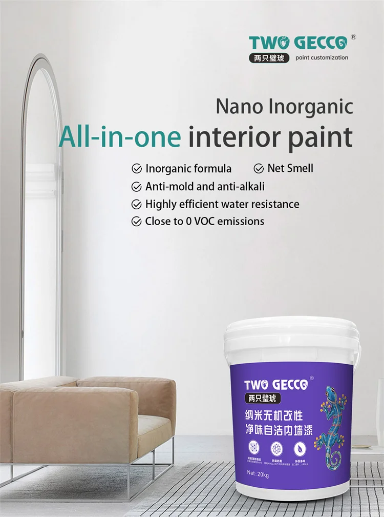 Two Gecco Nano Inorganic Anti-mold Anti-alkali Waterproof All-in-one ...