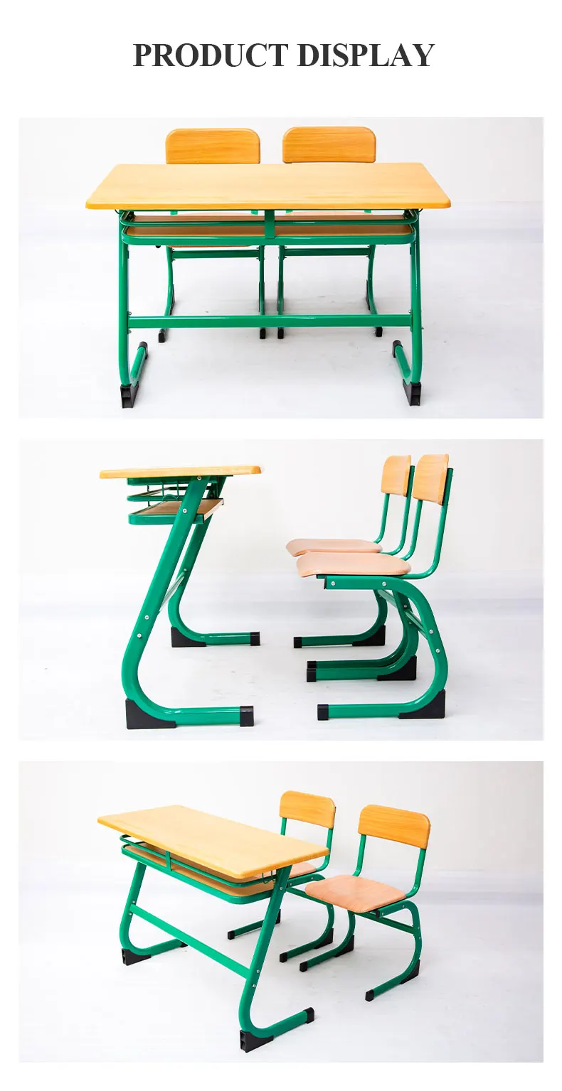 Two Person Wooden Student Seating Desk For School University Classroom ...