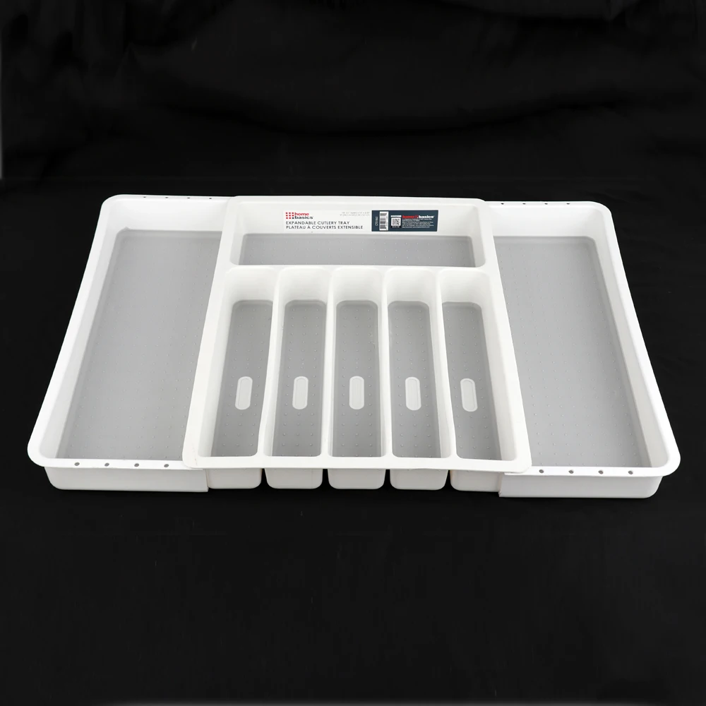 Kitchen Expandable Drawer Organizer Plastic Removable Compartments ...