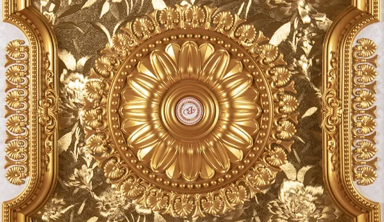 Banruo Gold PS Rectangle Top Wall Board for Hotel Lighting