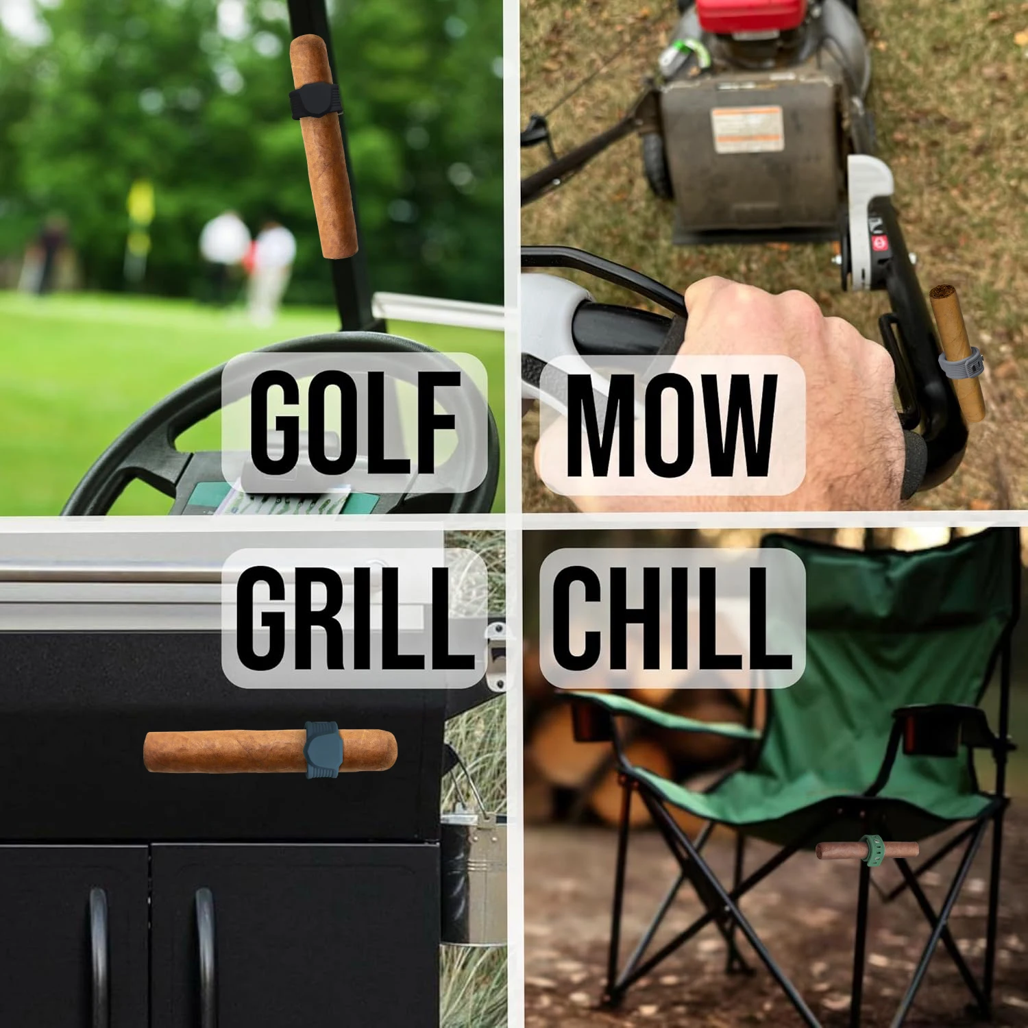 Cigar Mouthpiece Golf Divot Tool - Magnetic Cigar Holder