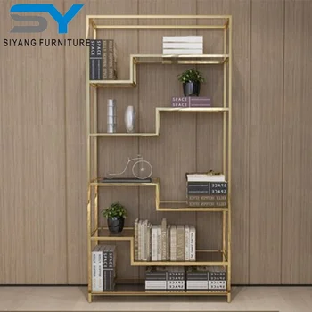 Top Quality Living Room Furniture Rose Gold Bookshelf For House Sj003 ...