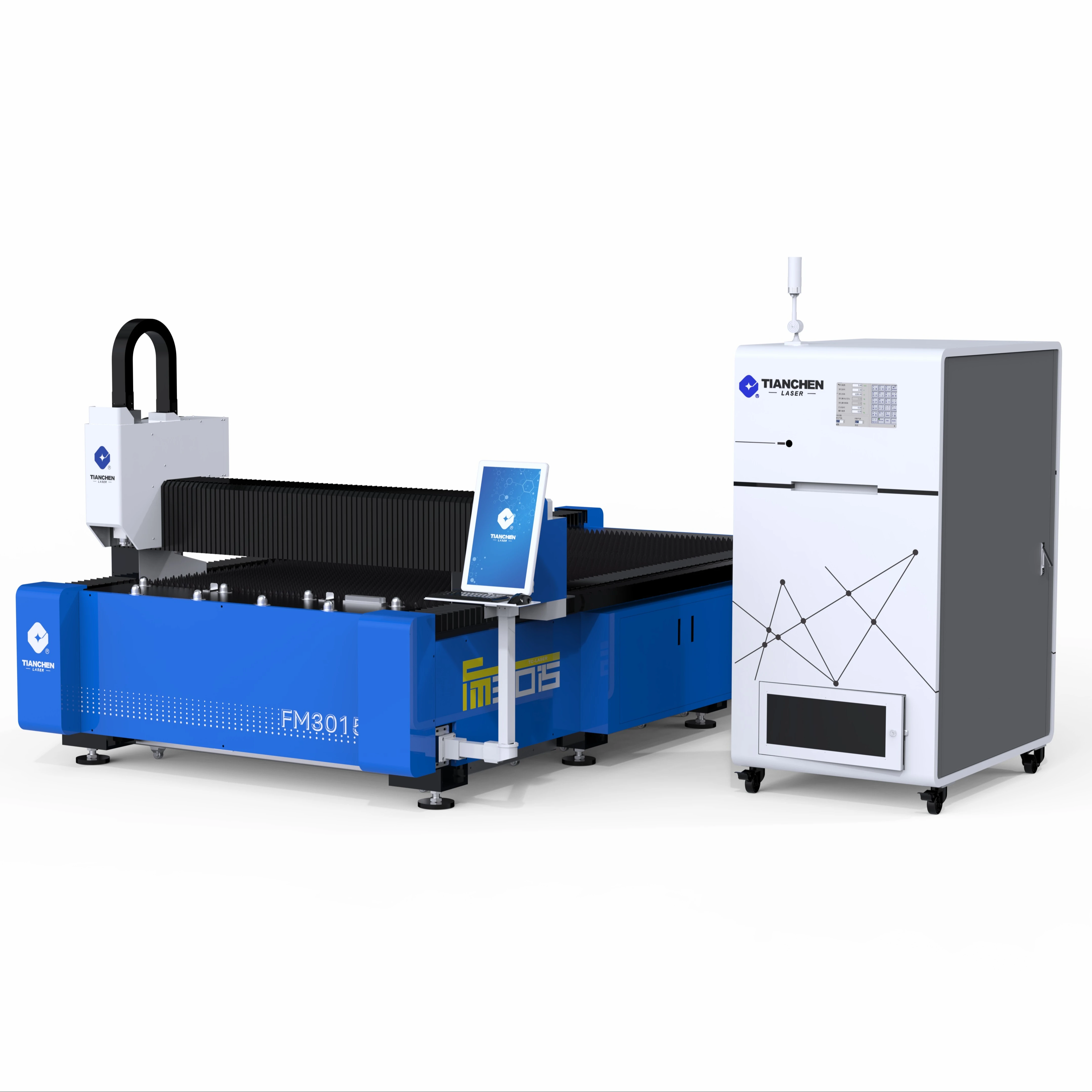 3015 Exchange Table Fiber Laser Cutting Machine Carbon Steel Stainless ...
