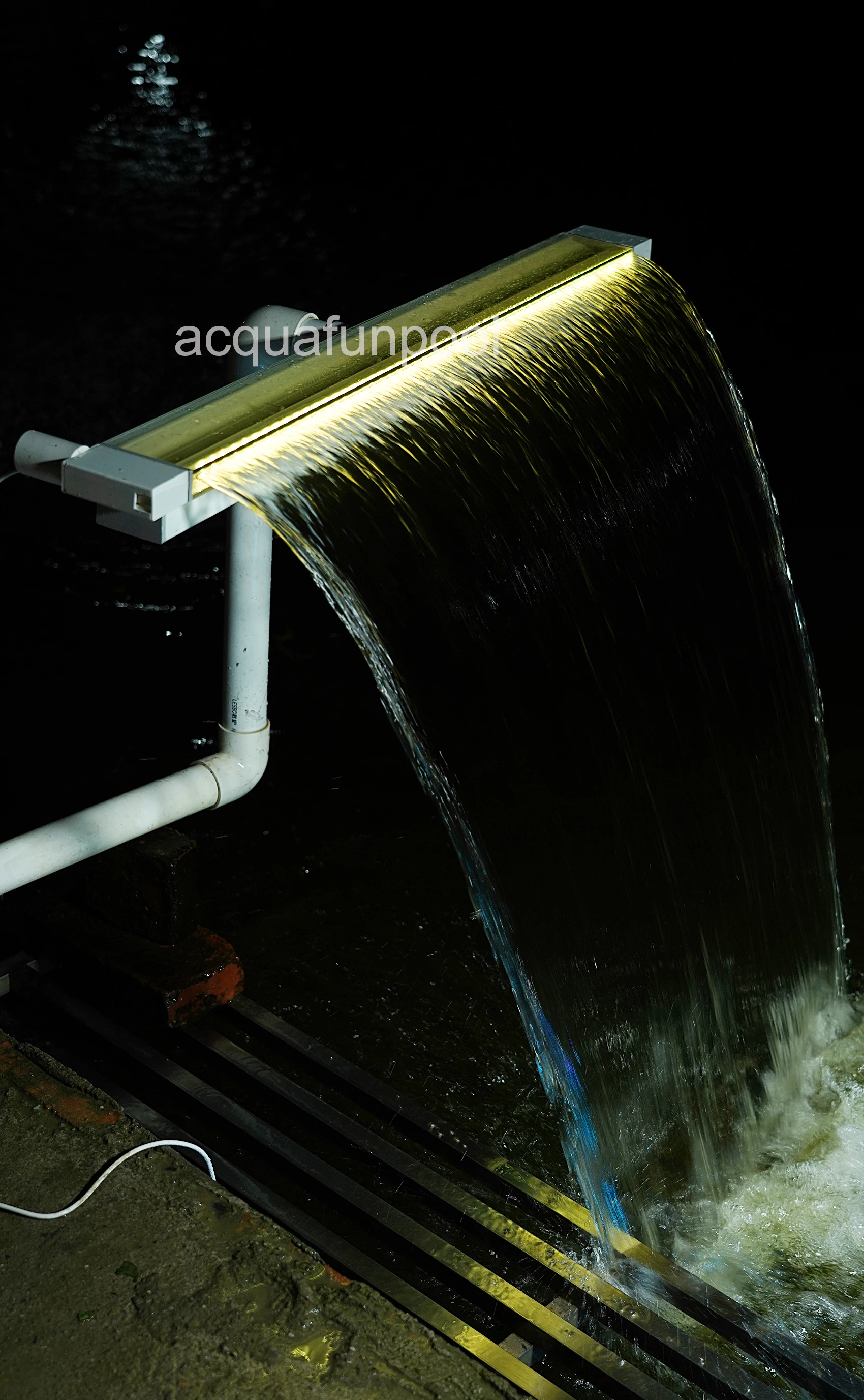 Garden Swimming Pool Cascade Water Blade Wall Spillway Led Acrylic ...