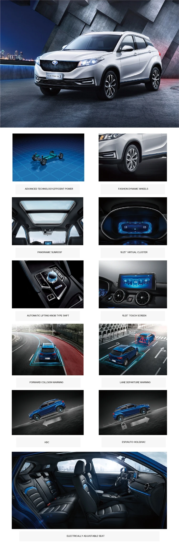 电动汽车SERES E3二手电动汽车mini汽车荣耀SERES E3 EV中档智能SUV SERES 3电动汽车| Alibaba.com