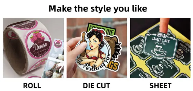 Custom Logo Circle Packaging Sticker Printing Vinyl Waterproof Food ...