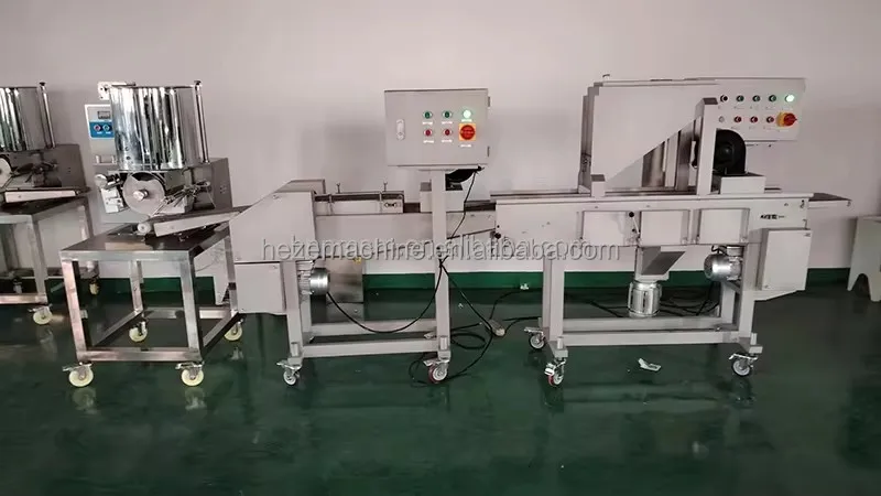 Automatic Burger Patty Crumb Coater Chicken Nuggets Batter Applicator ...