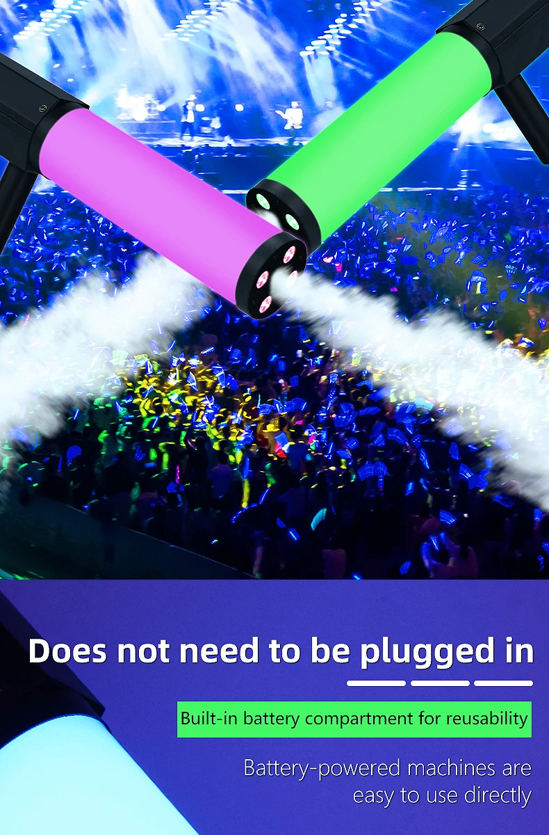 SHTX Handheld LED Co2 Gun with RGB Dj Lights Stage Dry Ice Gun Co2 Jets ...