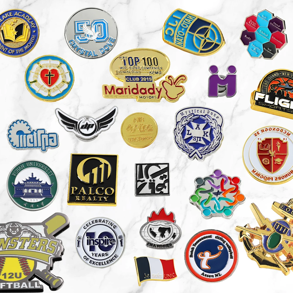 Free Logo Design Custom Metal Pins Wholesale Supplier Souvenir Brooch ...