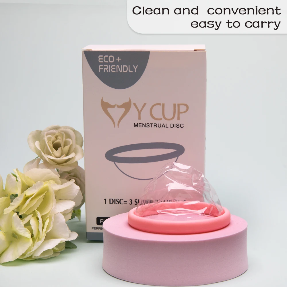 Eco-friendly Woman Menstrual Disc Cup Silicone Disposable Menstruales ...