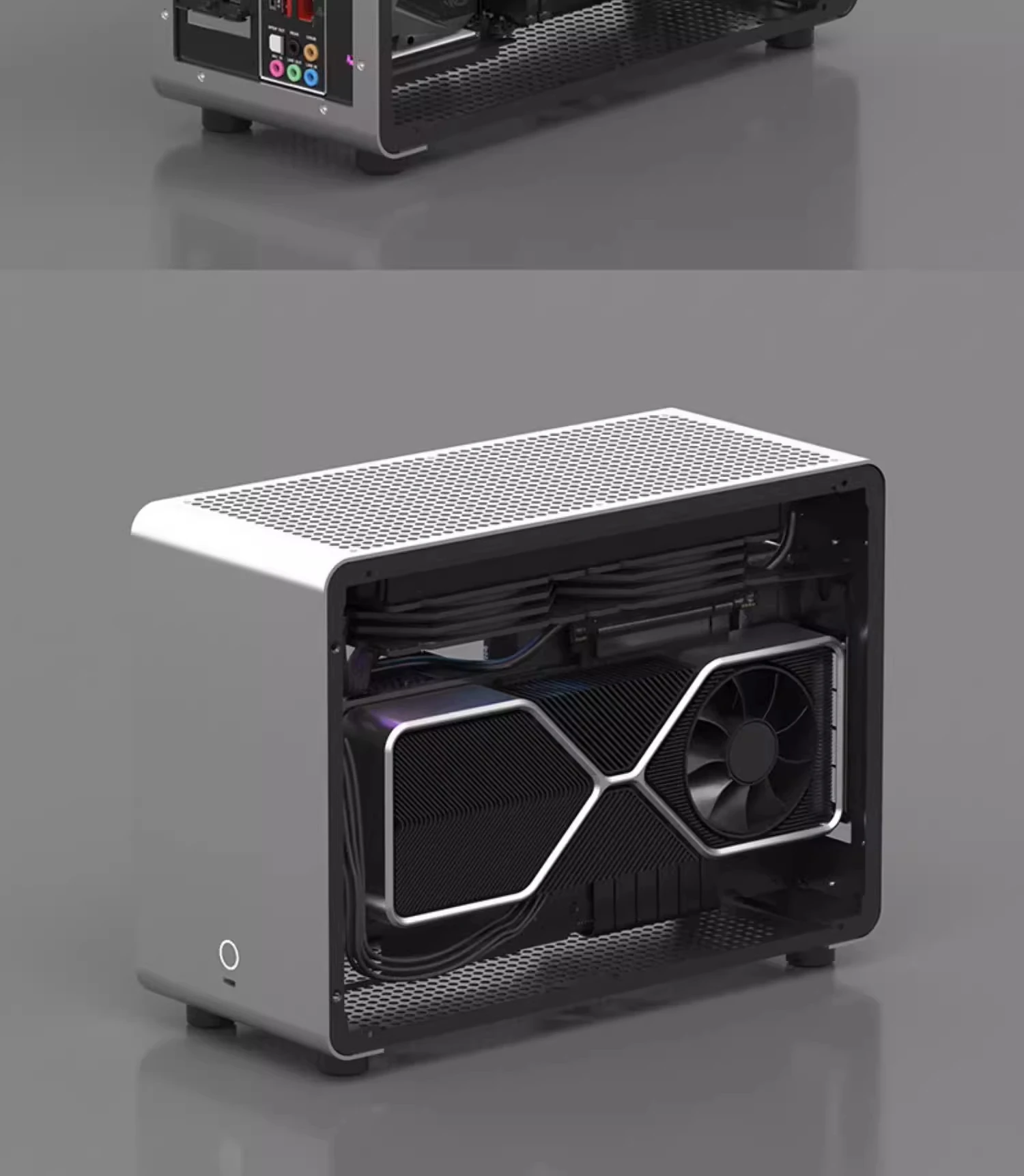 Compact A4 Mini ITX Case 11L Volume Vertical Design with 240mm AIO ...