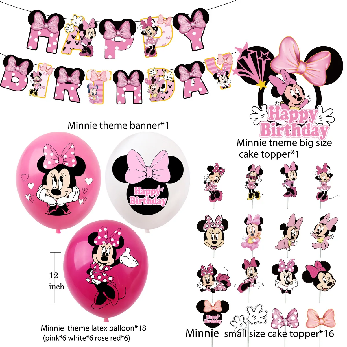 Pink Minnie Mouse Birthday Clipart