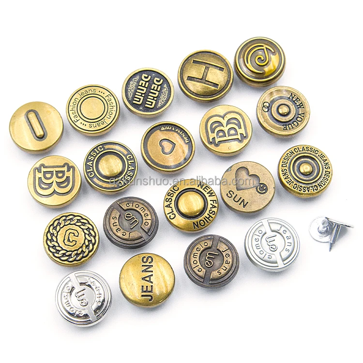 High Quality Jean Button Pins Metal Clips Snap Tack Sew Pants Waist ...