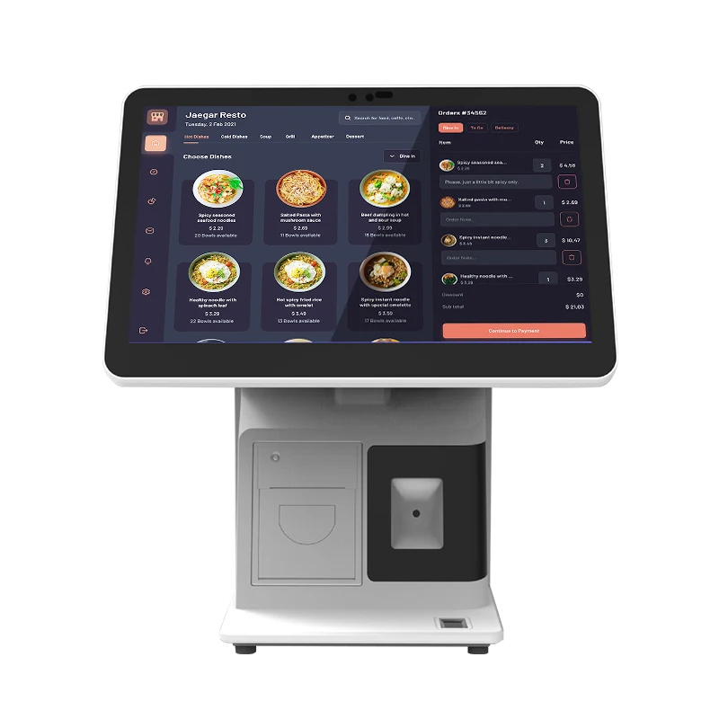 New arrival 15.6inch desk top pos system machine Dual touch Screen Pos ...