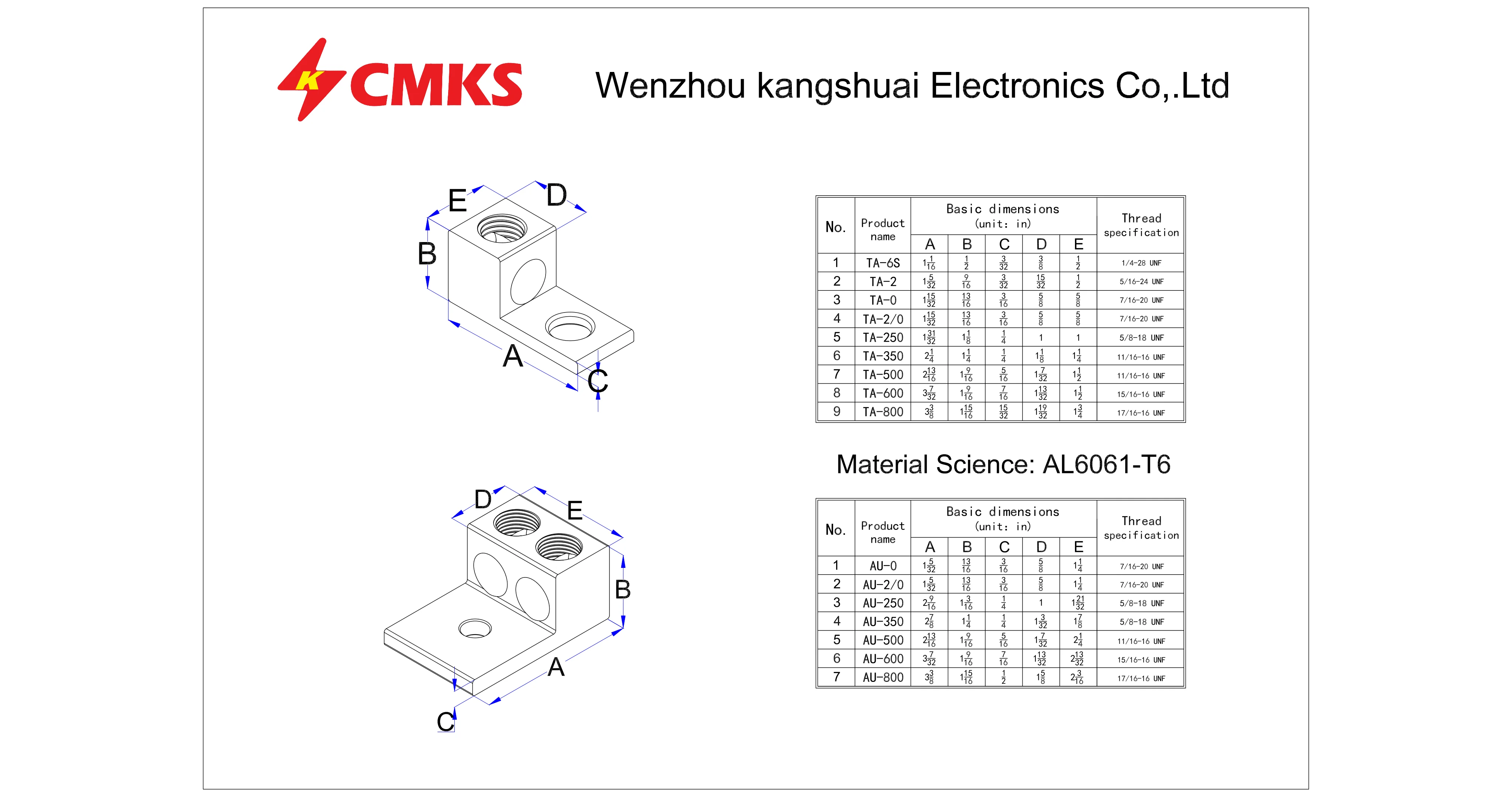 Aluminum Grounding Block Single Conductor Terminal Blocks Mechanical ...