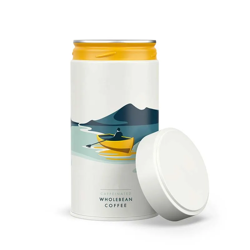 Custom Empty Luxury Eco Friendly Cylinder Airtight Tea Coffee Beans ...