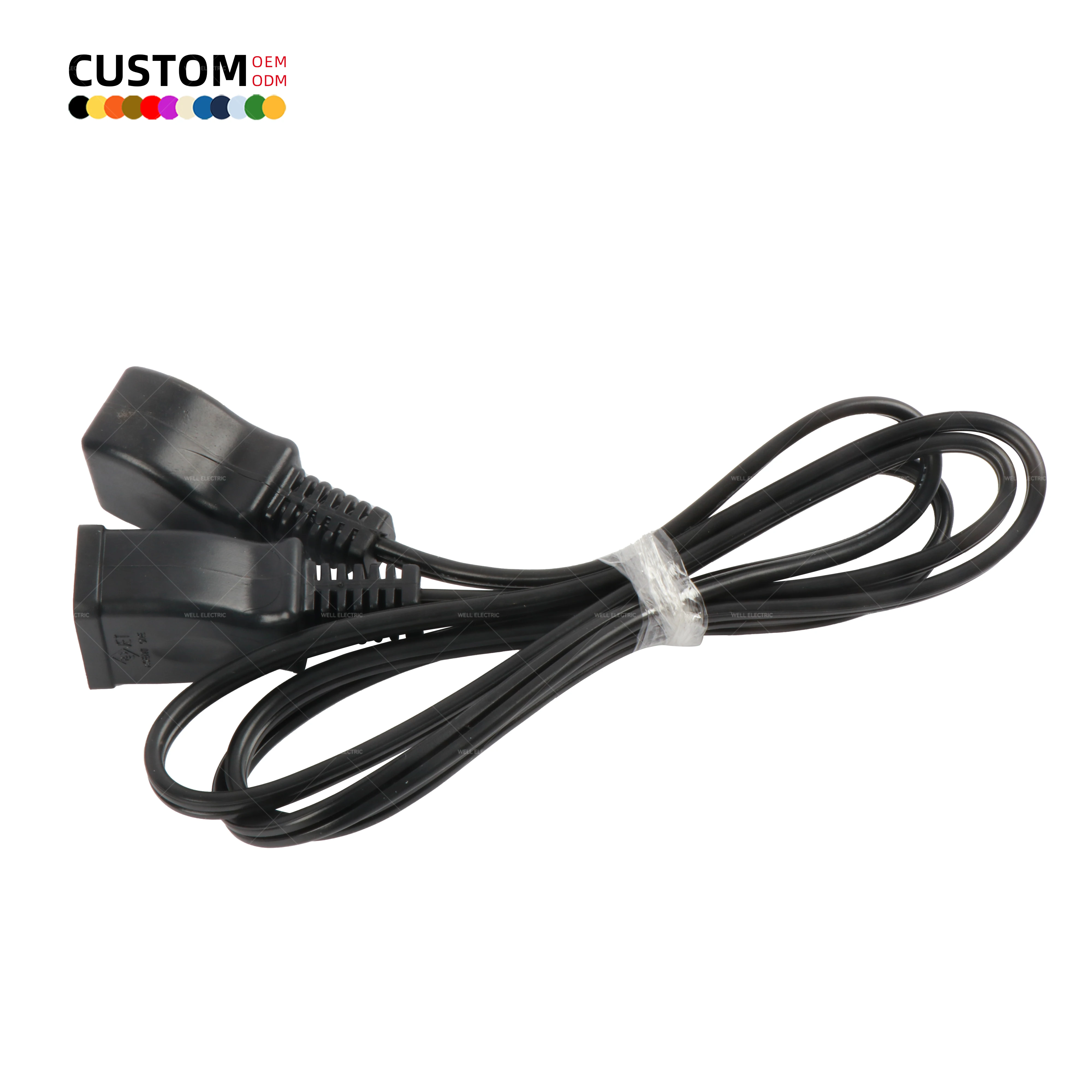 Japan PSE certificated 2 Pin AC Power Cord VFF Flexible Cable extention ...