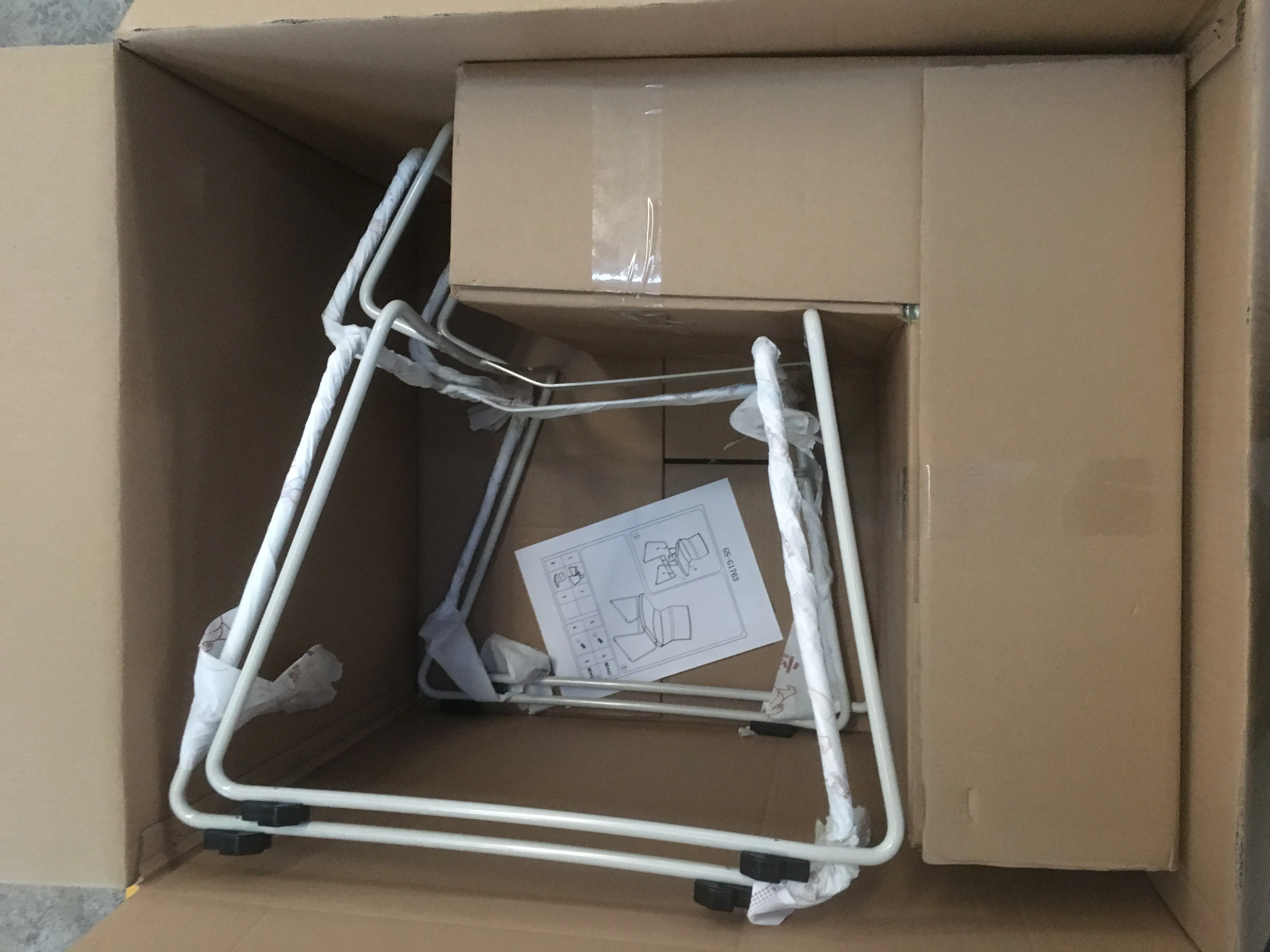 Gs-1764 Simple Modern Ergonomic Plastic Back Fabric Seat Metal Frame ...