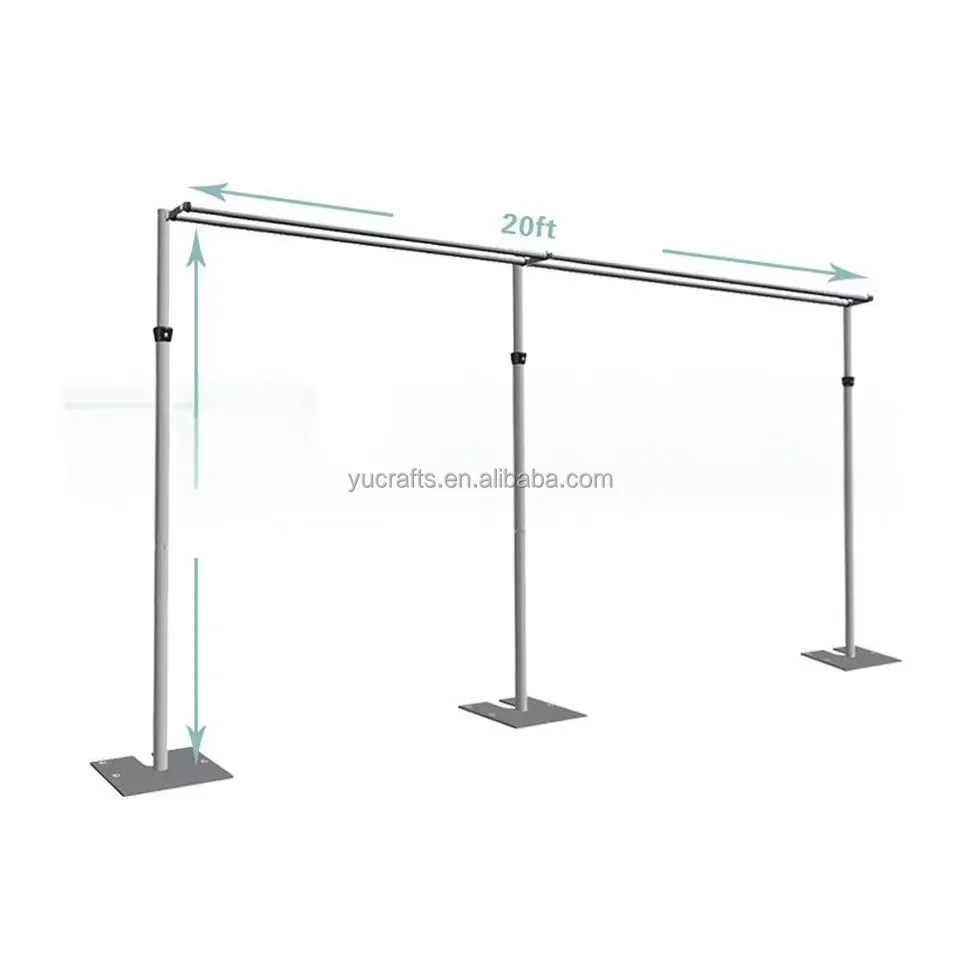20FT Adjustable Backdrop Frame - Heavy Duty Stand for Decoration