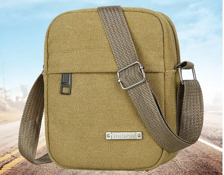 Men's Fashion Canvas Small Bag Casual Men Mini Handbags Male Cross Body ...