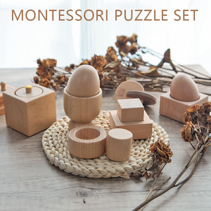 3d Object Fitting Exercise Egg Cup Ball Montessori Puzzle Set Children ...